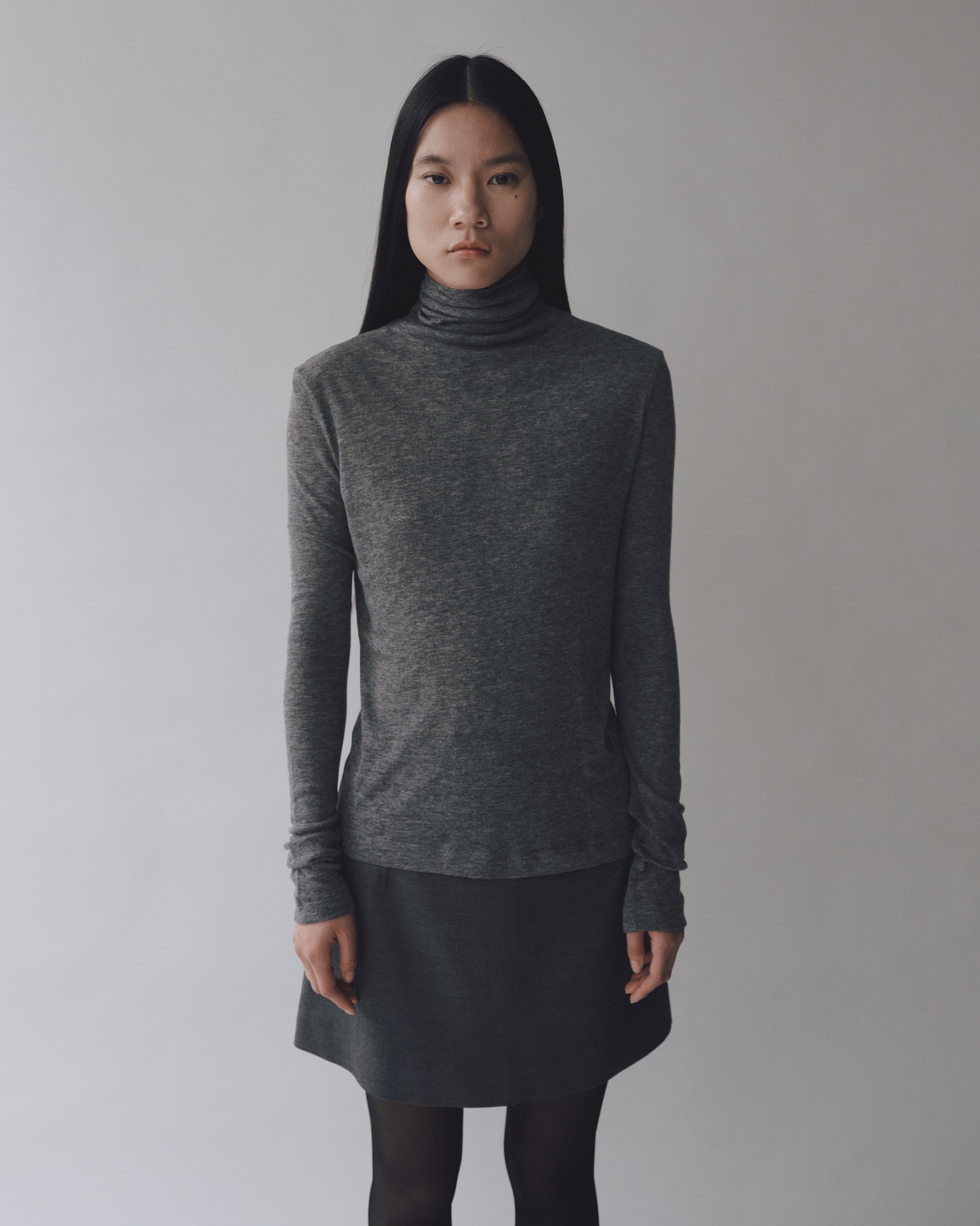 WOOL BLEND MINI SKIRT - PIPE AND ROW