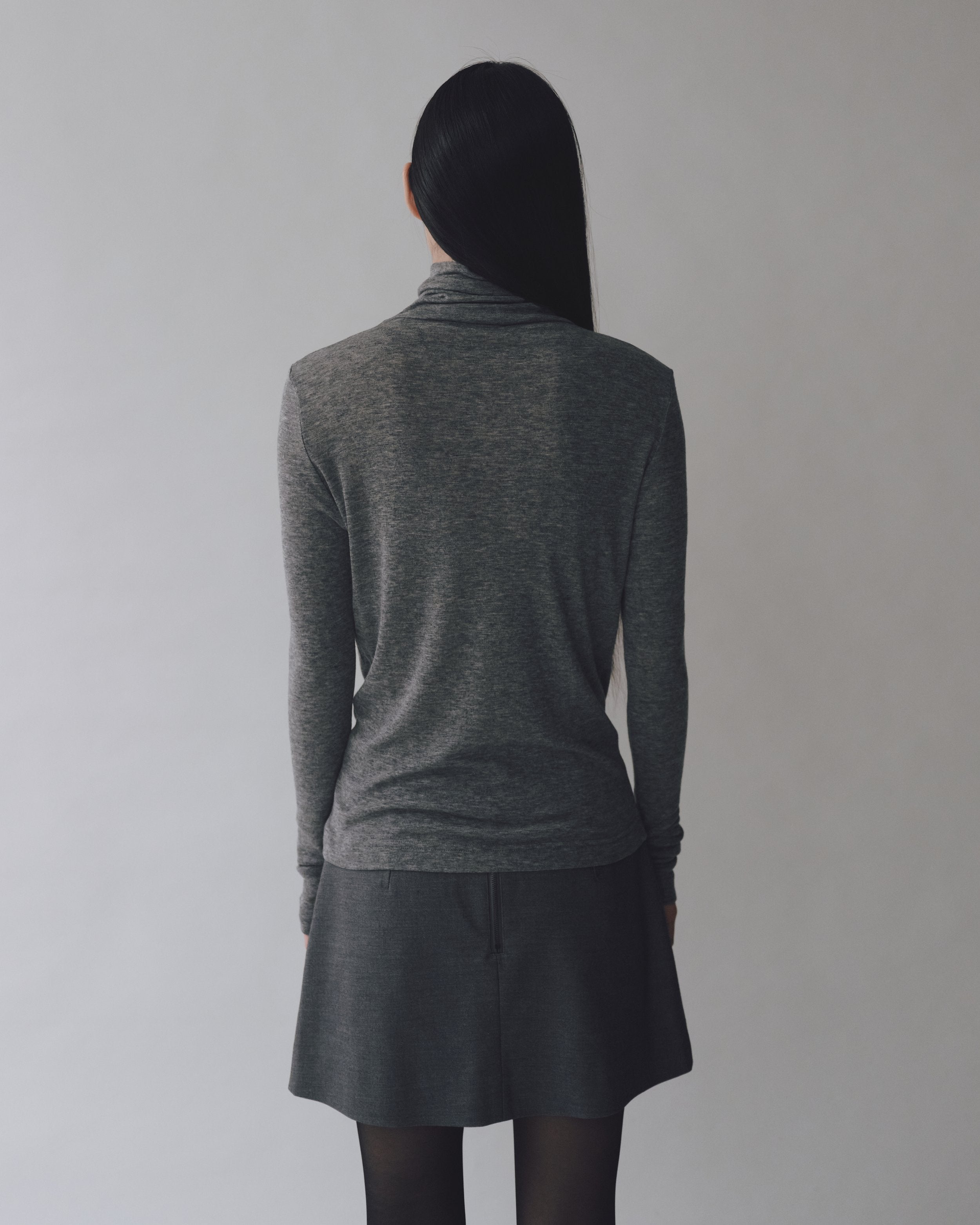 WOOL BLEND MINI SKIRT - PIPE AND ROW