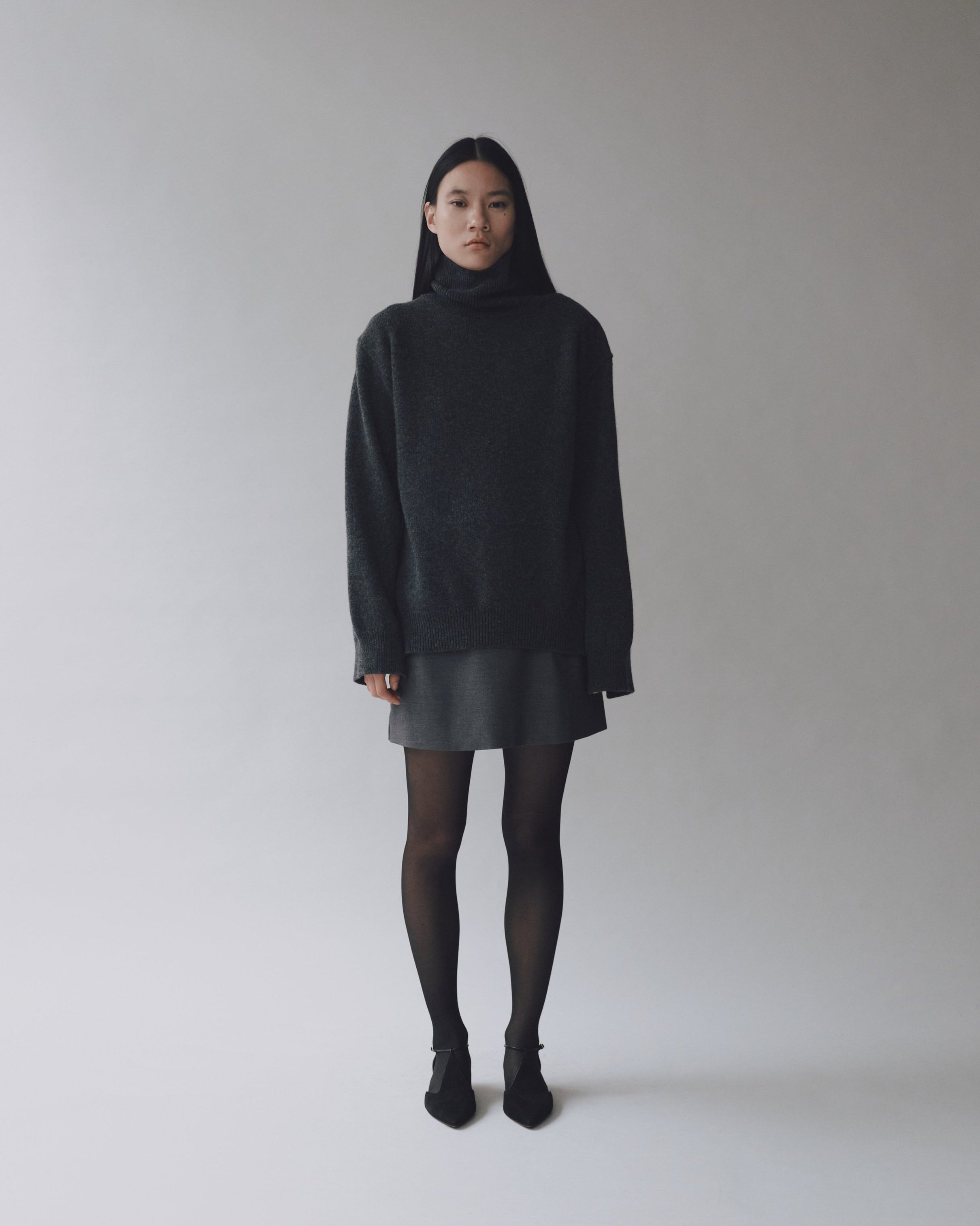WOOL BLEND MINI SKIRT - PIPE AND ROW