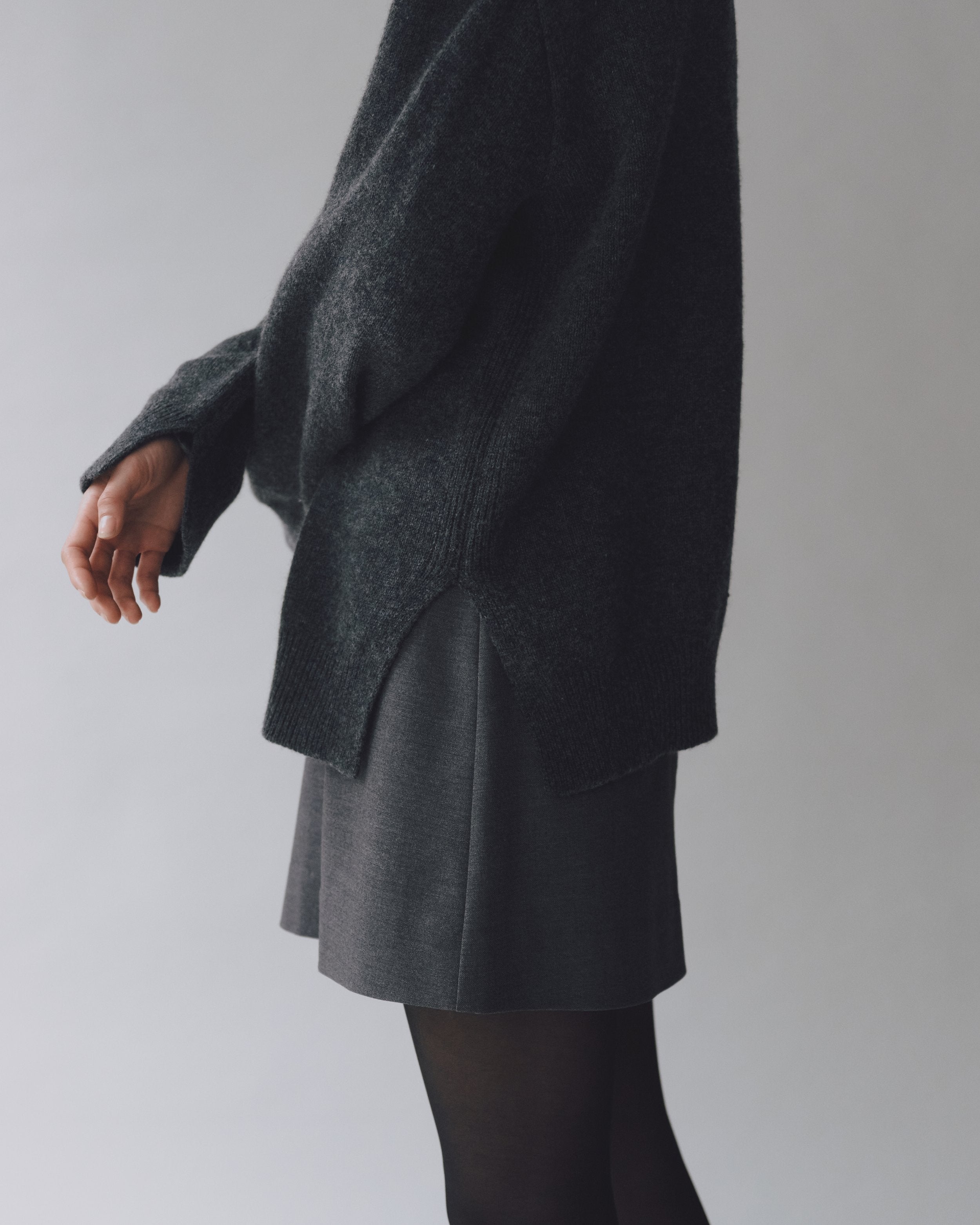 WOOL BLEND MINI SKIRT - PIPE AND ROW