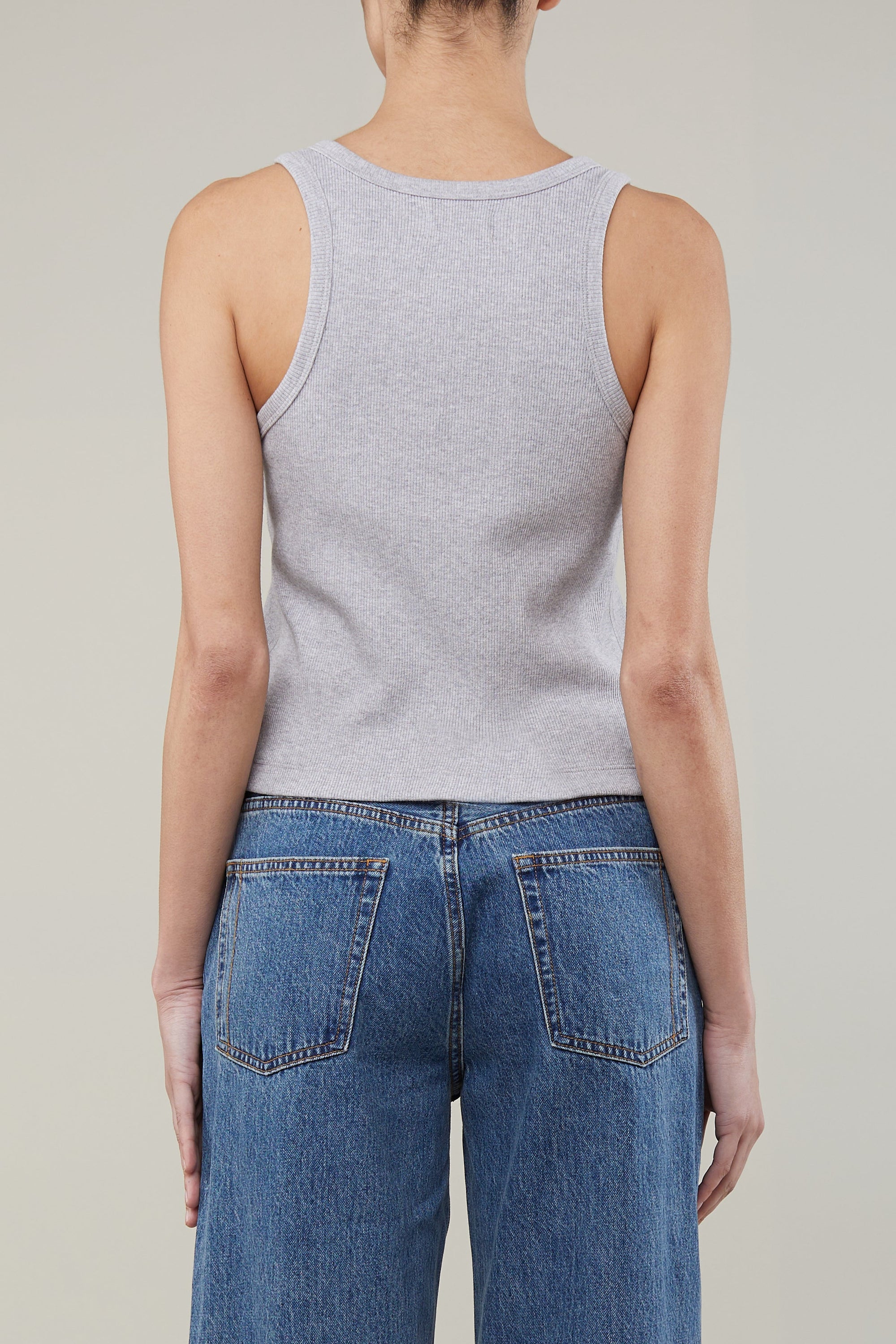 Still Here NYC Mississippi ribbed overall tank top grey | PIPE AND ROW ...