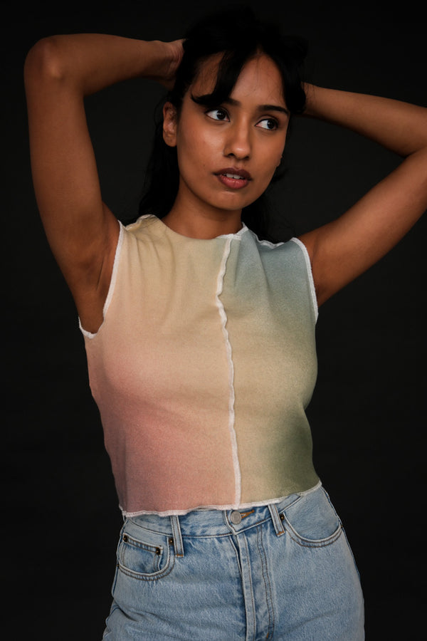 Maison Markosian Meridian ribbed tank ceres gradient hand painted ...