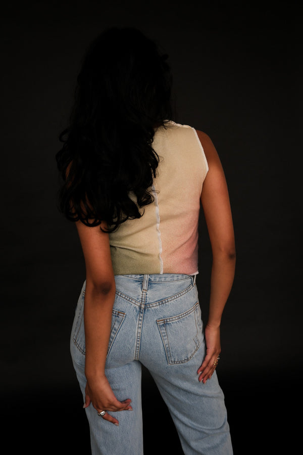 Maison Markosian Meridian ribbed tank ceres gradient hand painted ...