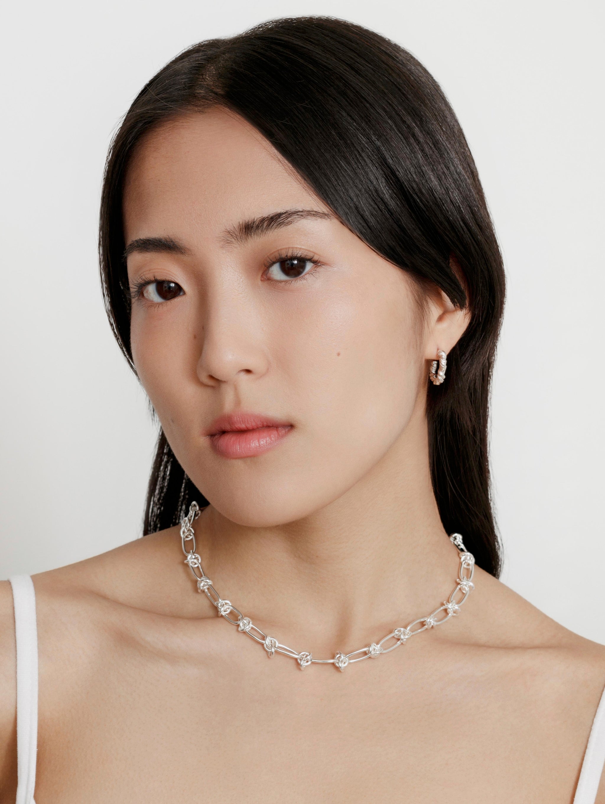 Wolf Circus Jordan necklace chunky silver barbwire barbie | Pipe and ...