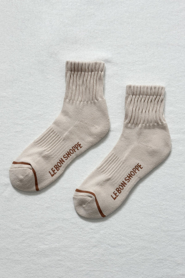 Le Bon Shoppe Swing socks silk cream ivory thicker ribbed | Pipe and Row - PIPE AND ROW