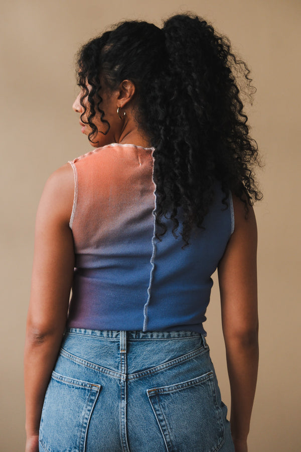 Maison Markosian Meridian ribbed tank ceres gradient hand painted ...