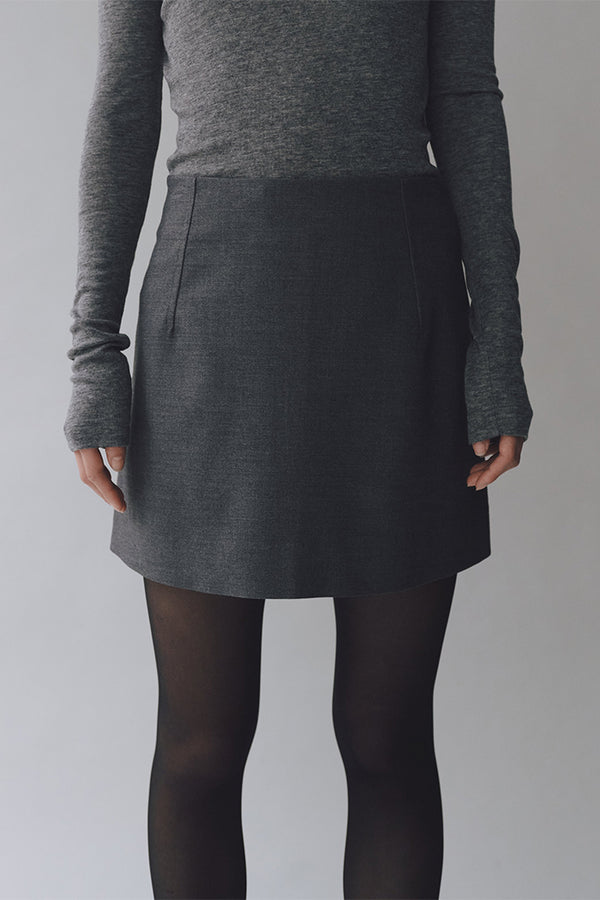 WOOL BLEND MINI SKIRT - PIPE AND ROW