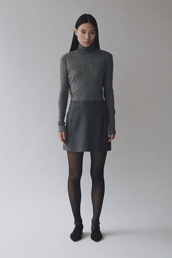 WOOL BLEND MINI SKIRT - PIPE AND ROW