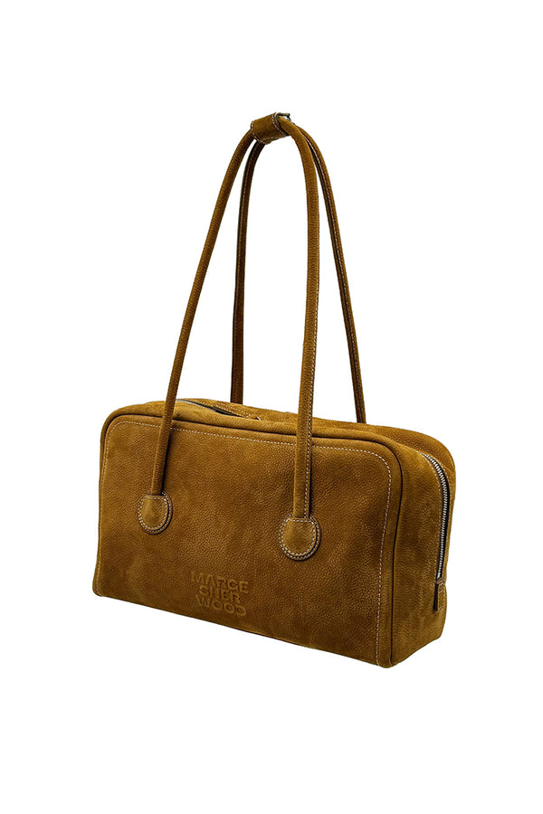 Margesherwood rectangular soft Boston bag chestnut nubuck | Pipe and ...