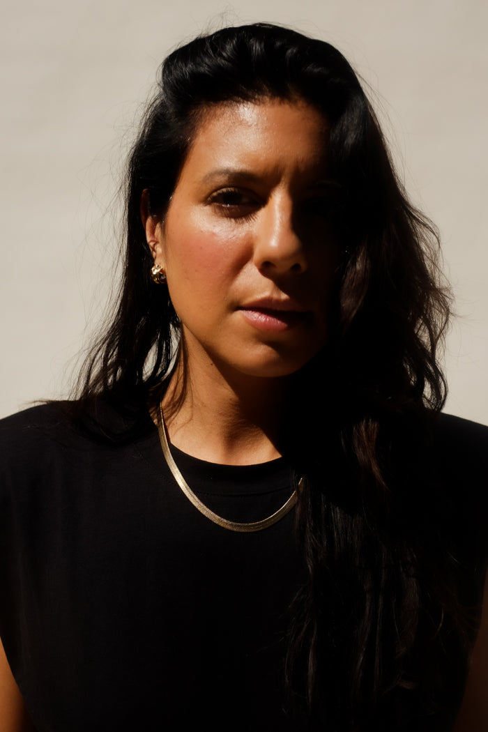 Bonnie gold thick herringbone snake chain necklace 18"-20" PIPE AND ROW