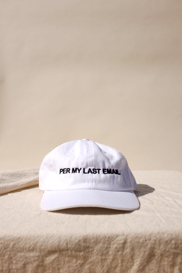 Per my last email embroidered hat | PIPE AND ROW