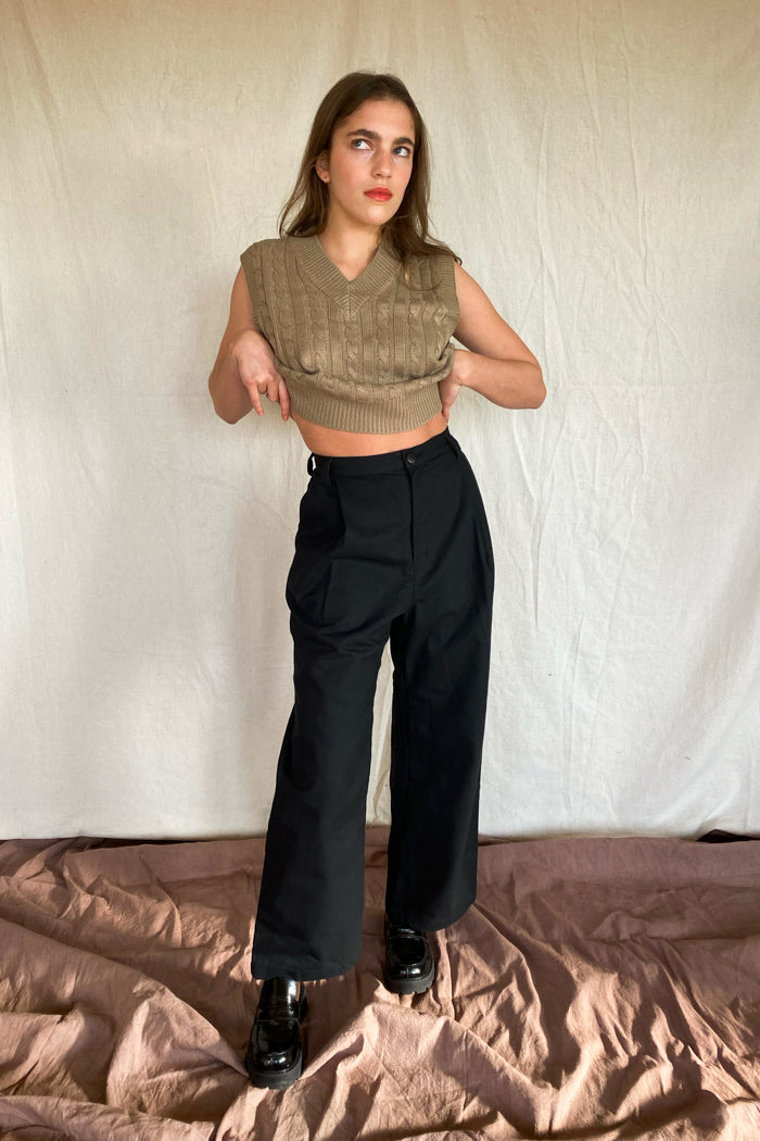 Mijeong Park cargo pants camel tan drawstring | Pipe and Row - PIPE AND ROW