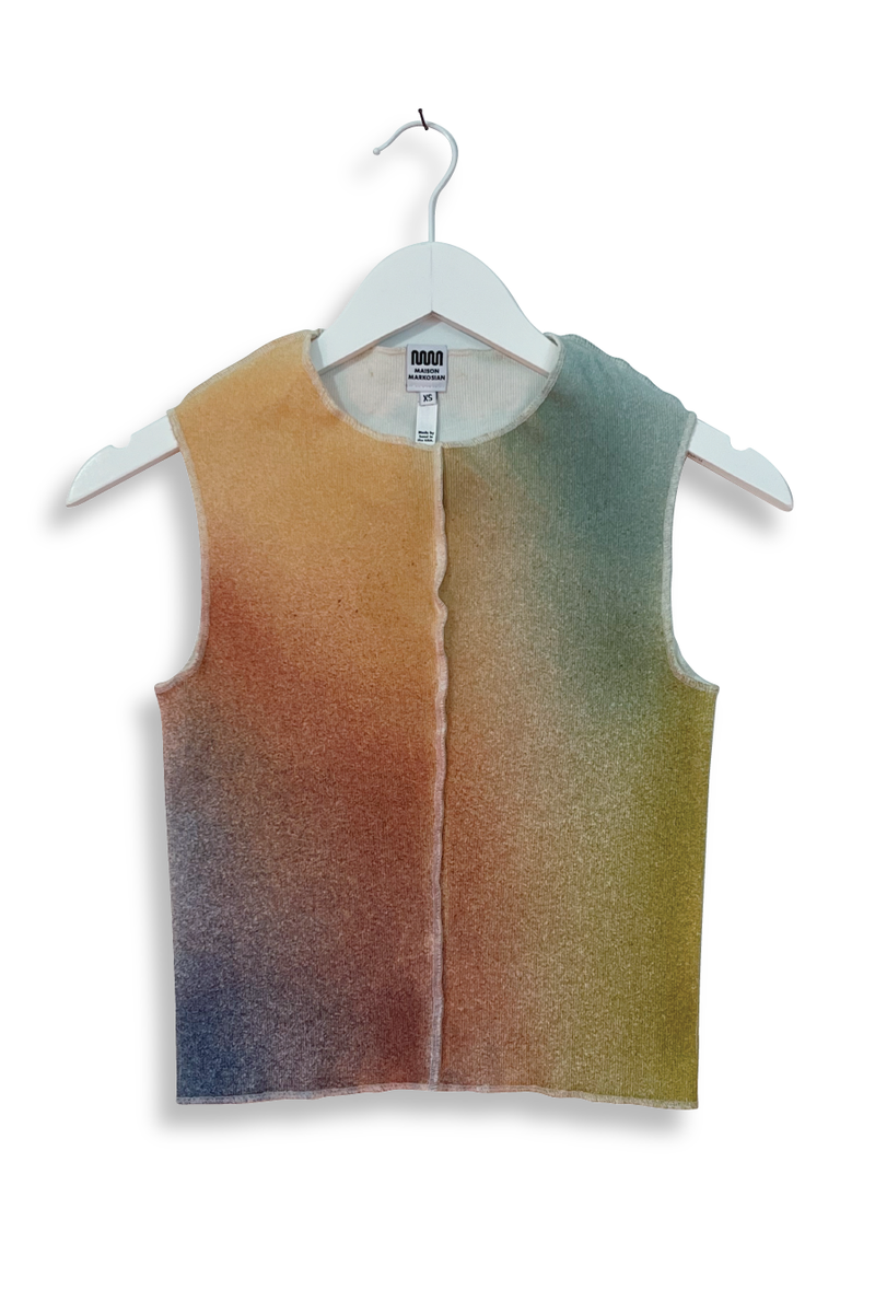 Maison Markosian Meridian ribbed tank ceres gradient hand painted ...
